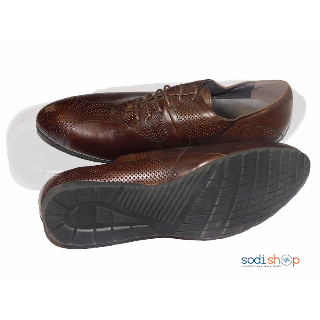 Soulier en Cuir pour Homme Couleur Marron à Lacet PL0034 - SodiShop