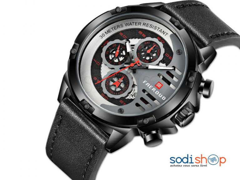 Montre FAERDUO F8264 Couleur Noir Pour Homme Elégant et Class Résistant ...