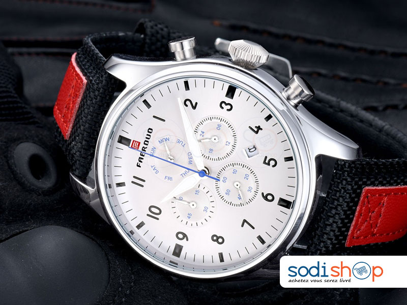 FAERDUO 8237, Montre Pour Homme, Cadran Analogique, Résiste à l’Eau ...