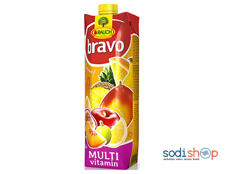 Cocktail de Jus de Fruit Multi-vitaminé, Rauch Bravo - 1 Litre RD0084 ...