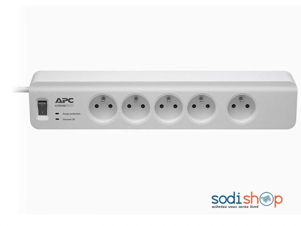 Rallonge APC, 5 Prises Electriques, Protège des Surtensions SM0081 ...