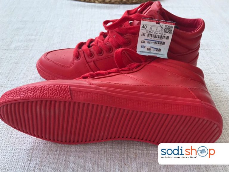 Basket Pour Homme, Chaussure Montante - Couleur Rouge UN0079 - SodiShop