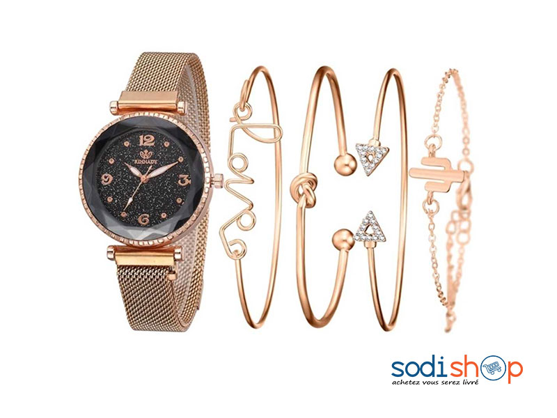 Accessoires de Luxe - Montre et Bracelets Pour Femme Design Eclatant 5 ...