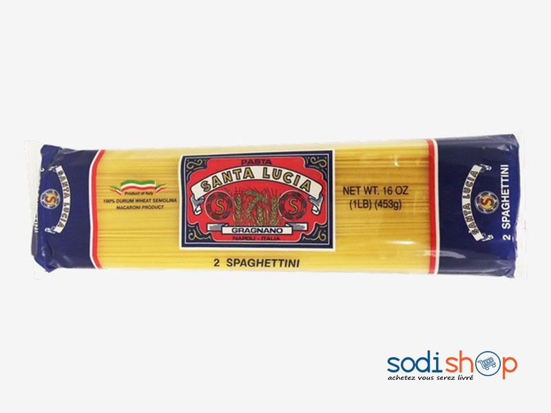 Spaghetti Santa Lucia - Meilleure Qualité de Blé 453g - SO00116 - SodiShop
