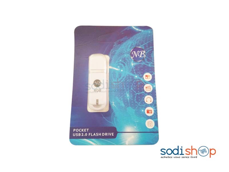 Clé USB 4GB - NB 2.0 Coque en Polymère Flash Drive Compact ST00147 ...