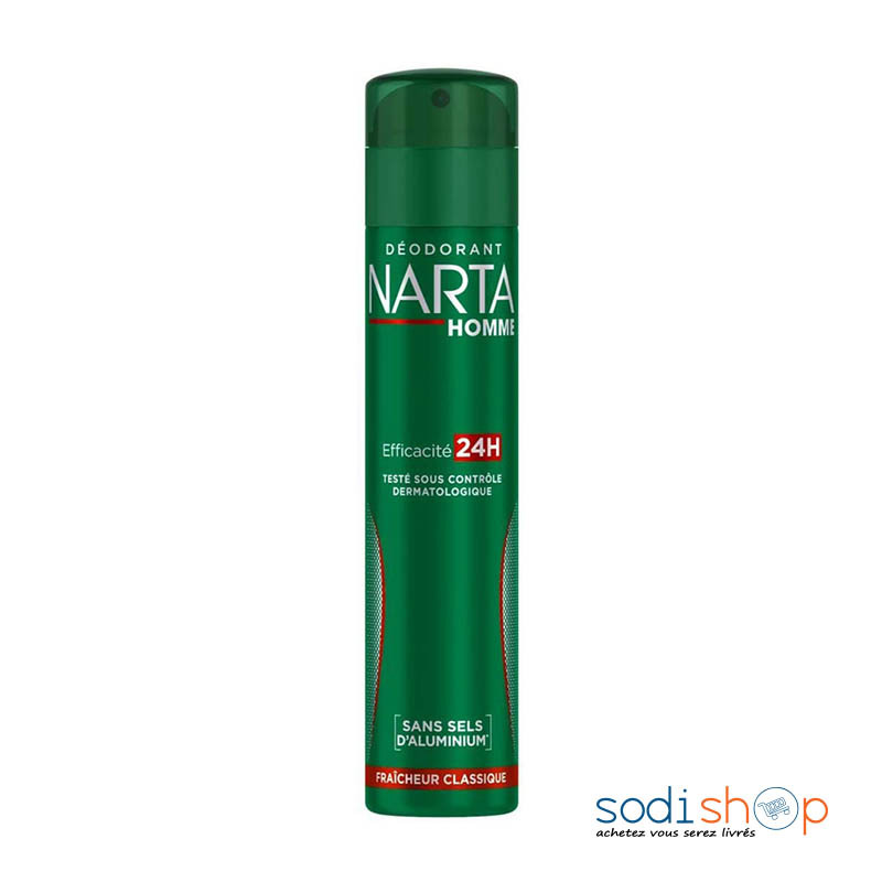 Narta Fraîcheur Classique Déodorant Spray Homme - efficacité 24h 200ml ...