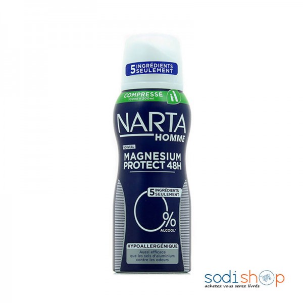 NARTA Magnésium Protect – Homme- Déodorant Compressé Hypoallergénique 5 ...