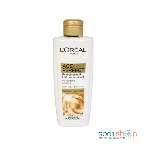 L’Oréal Paris Age Perfect Lait Démaquillant Yeux et Visage - Pour Peaux ...