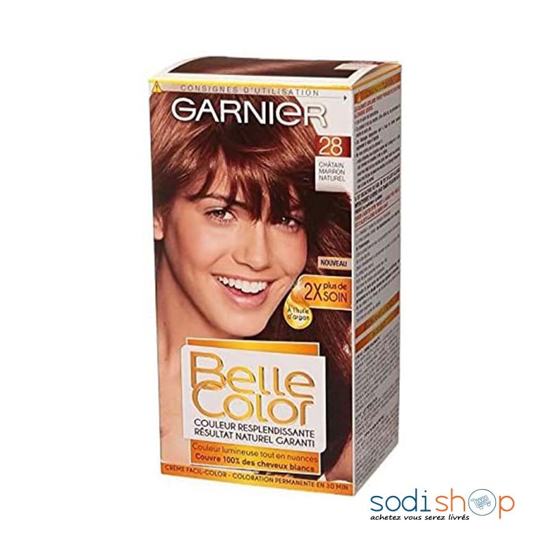 Coloration Cheveux Garnier Belle Color 28 - Teinture Couleur Châtain ...