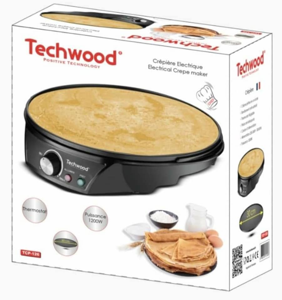 Crêpière Electrique Techwood TCP-126 - Machine à Crêpe 1200 watts ...