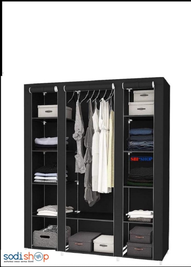 Armoire Démontable 3 Battants en Plastique Elegant GK00293 - SodiShop