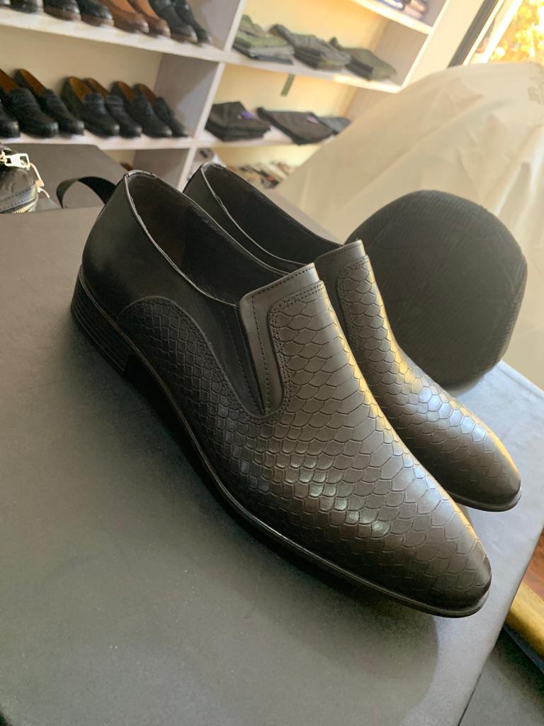 Soulier Elégant Pour Homme - Chaussures en Cuir Couleur Noir SS00626 ...