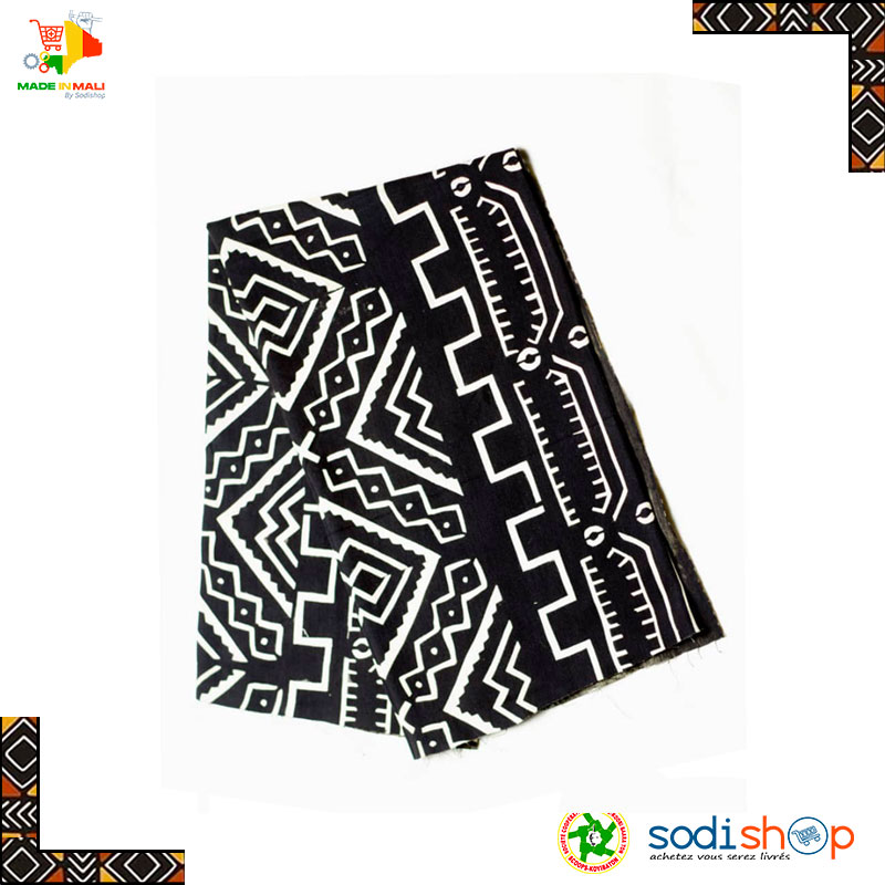 Bogolan Made in Mali 100% Authentique en Coton Naturel - 1 Mètre Noir ...