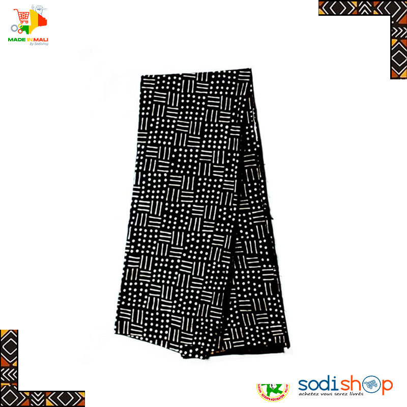 Bogolan Made in Mali 100% Authentique en Coton Naturel - 1 Mètre Noir ...