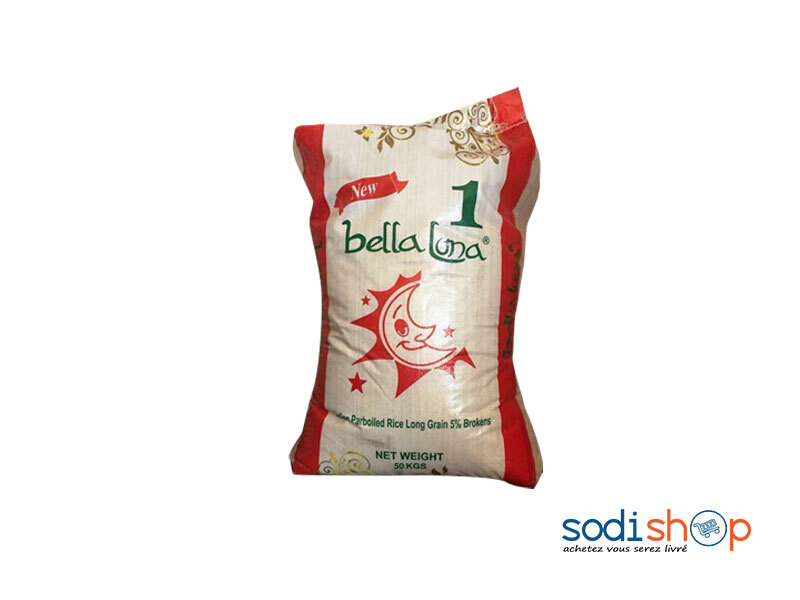 Sac de Riz Bella Lona Qualité Supérieure 5% Brisure 50Kg SA00127 - SodiShop