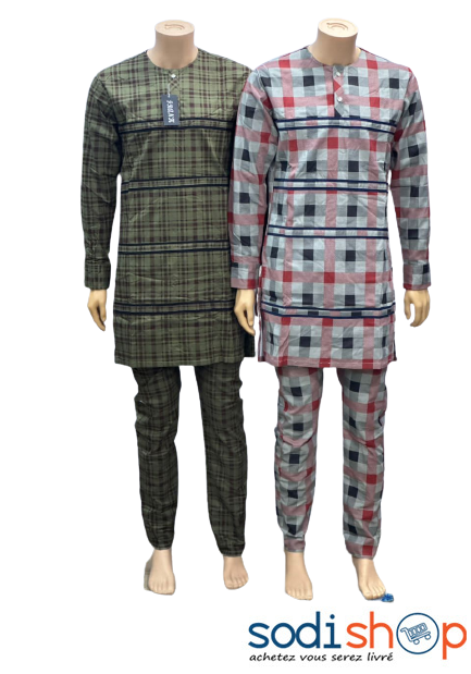 Ensemble Tissus Boubou - Couleur Imprimée En Carreaux - Pour Homme ...