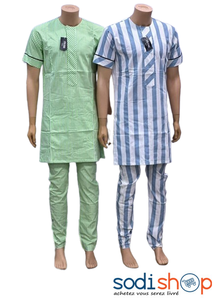 Ensemble Tissus Boubou - Couleur Imprimée - Pour Homme OS00222 - SodiShop